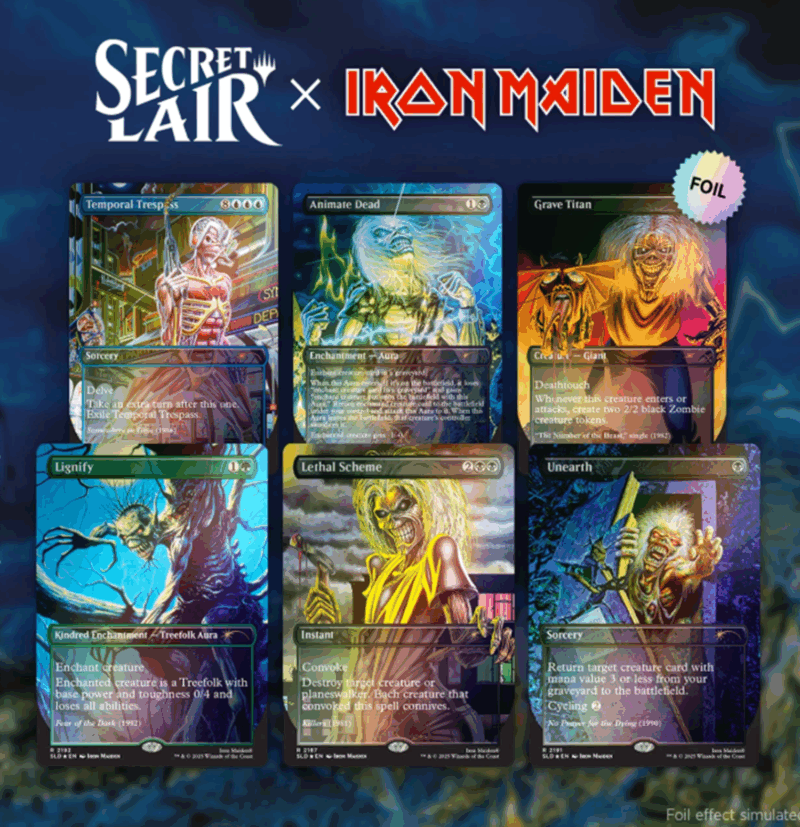 MTG Magic: Secret Lair x Iron Maiden: Album Art – Rainbow Foil Edition ...